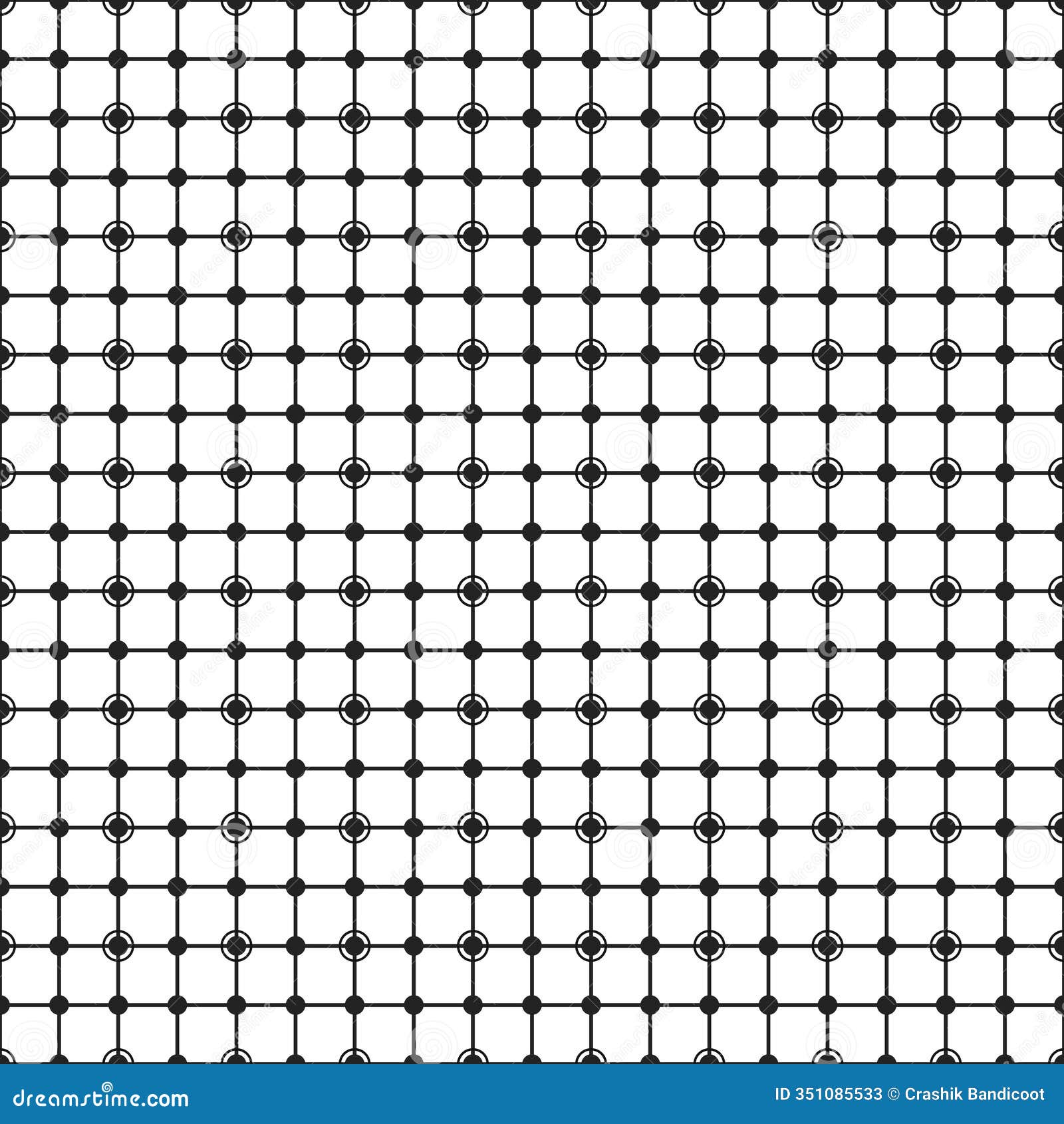 A Grid of Intersections of Cells and Dots. Stock Illustration ...