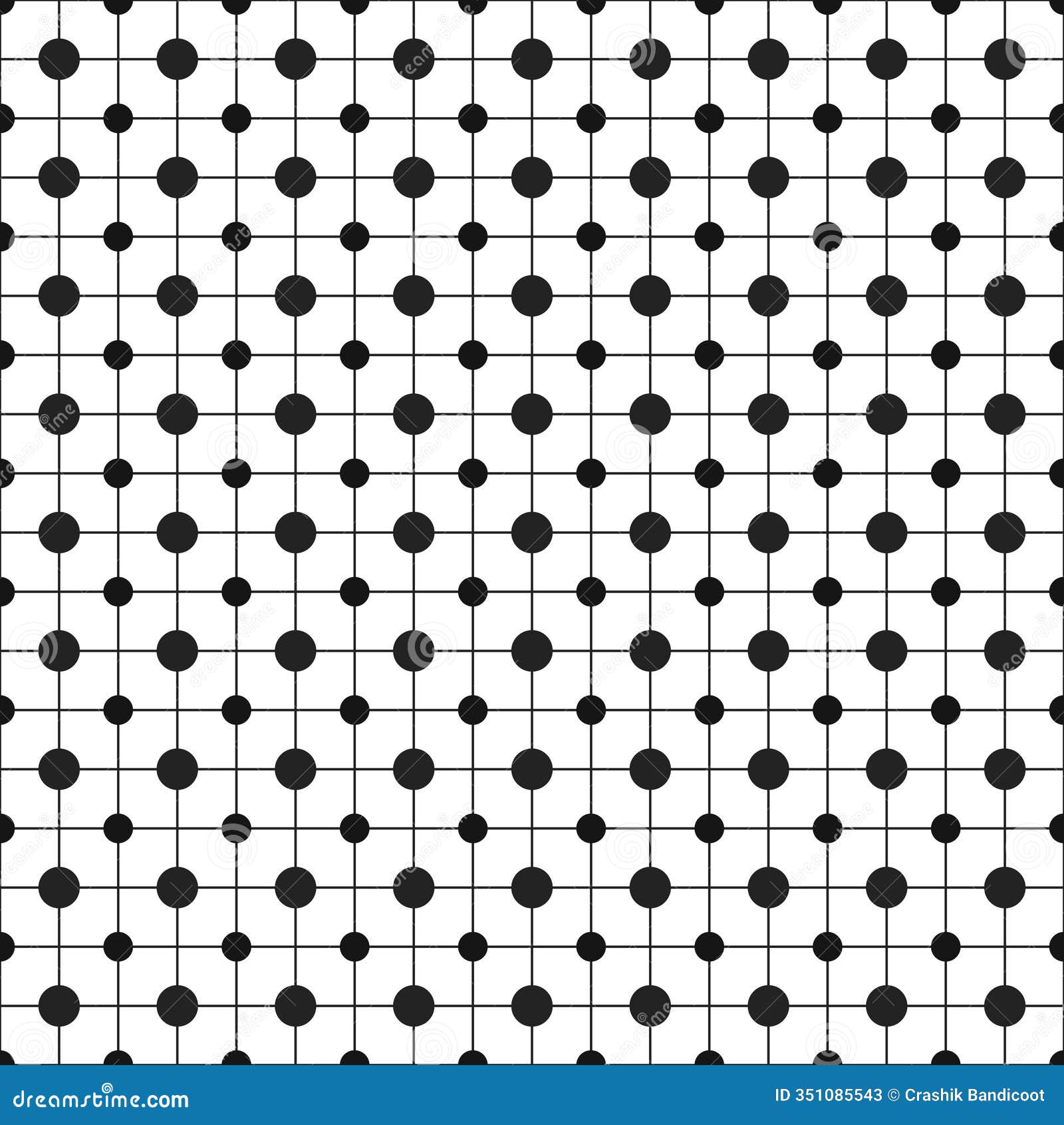 A Grid with Large and Small Points at the Intersections. Stock ...