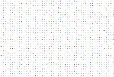 Grid with Letters Special Characters and Numbers of ASCII Code with ...