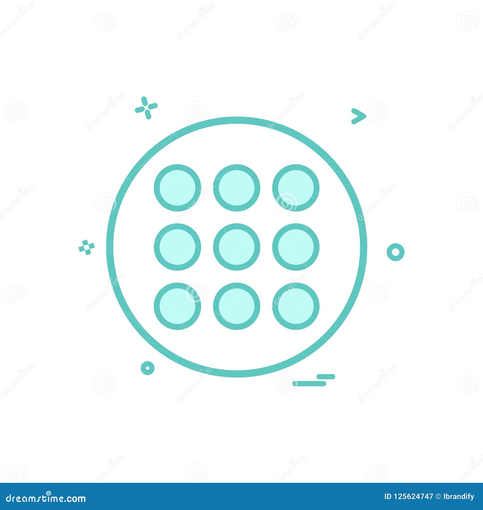 Grid List Icon Vector Design Stock Vector - Illustration of template ...