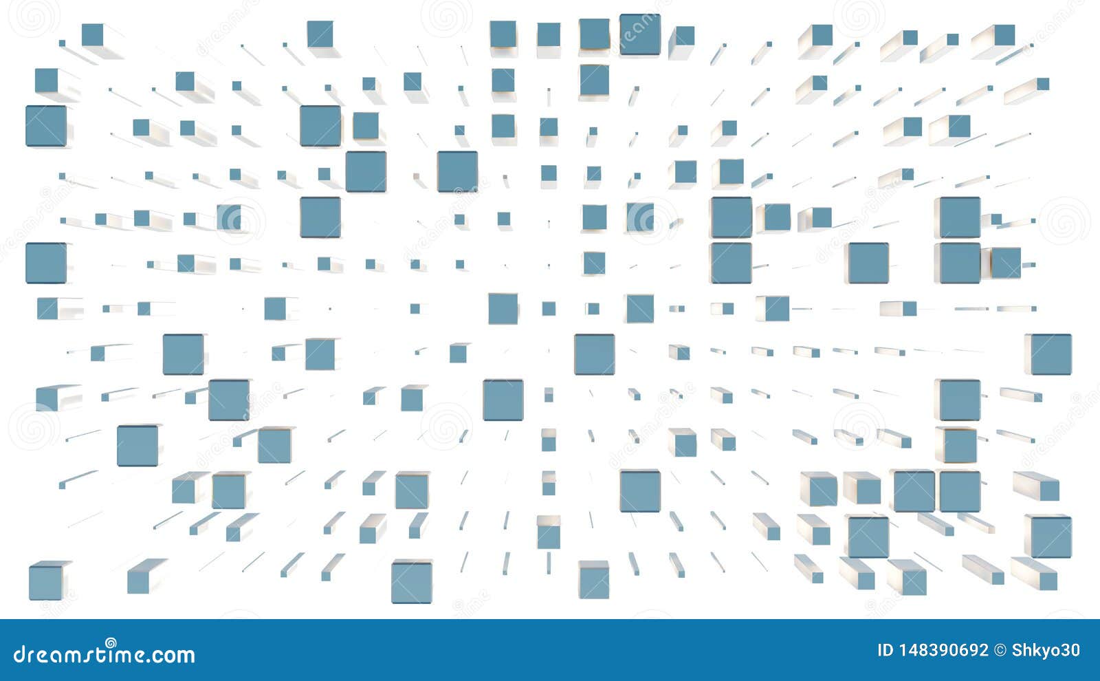 Grid of Many Cubes Which are Stretching in Perspective Stock ...