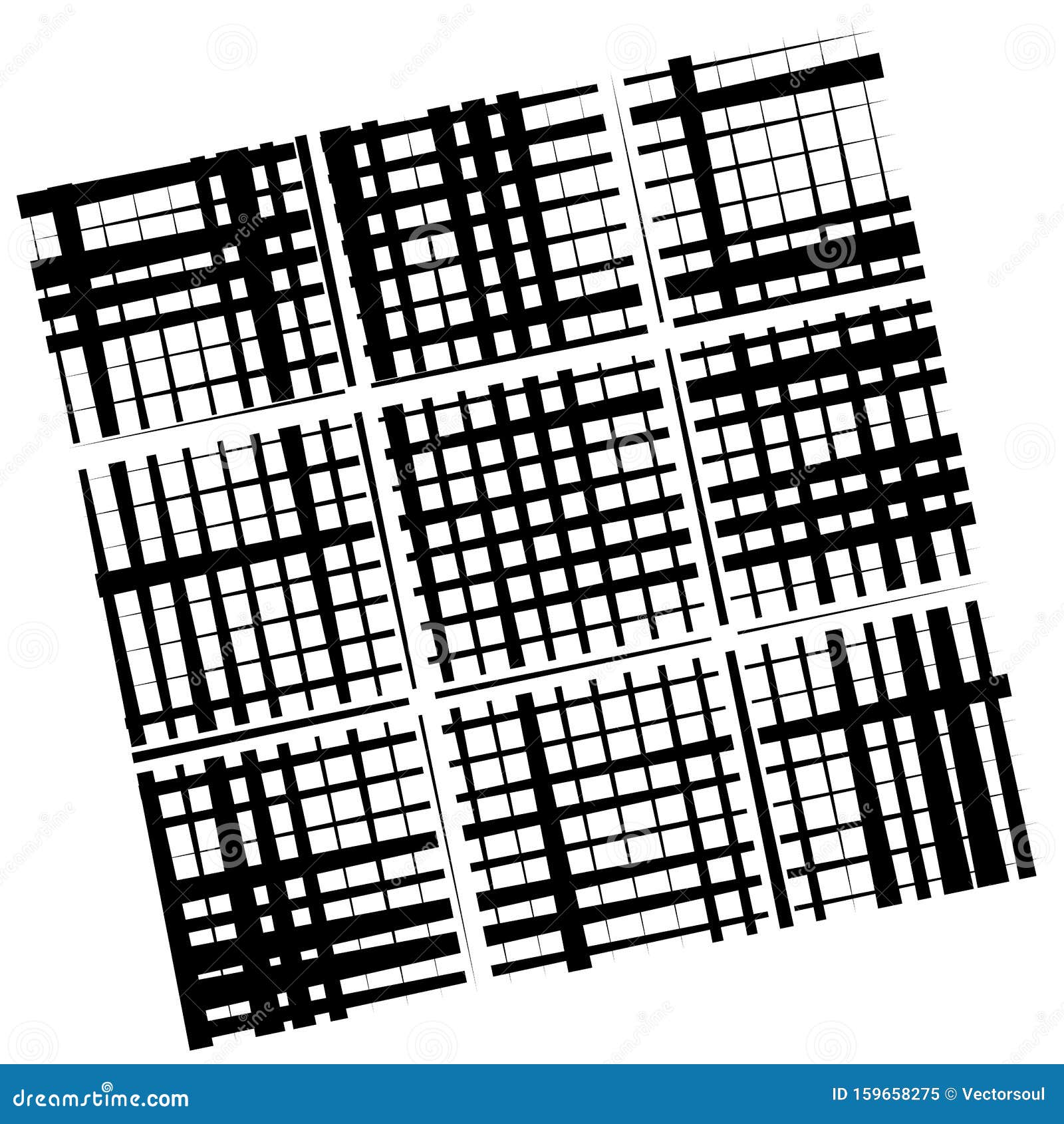 Grid, Mesh Abstract Geometric Pattern. Grating, Trellis Texture With Intermittent, Interrupt ...