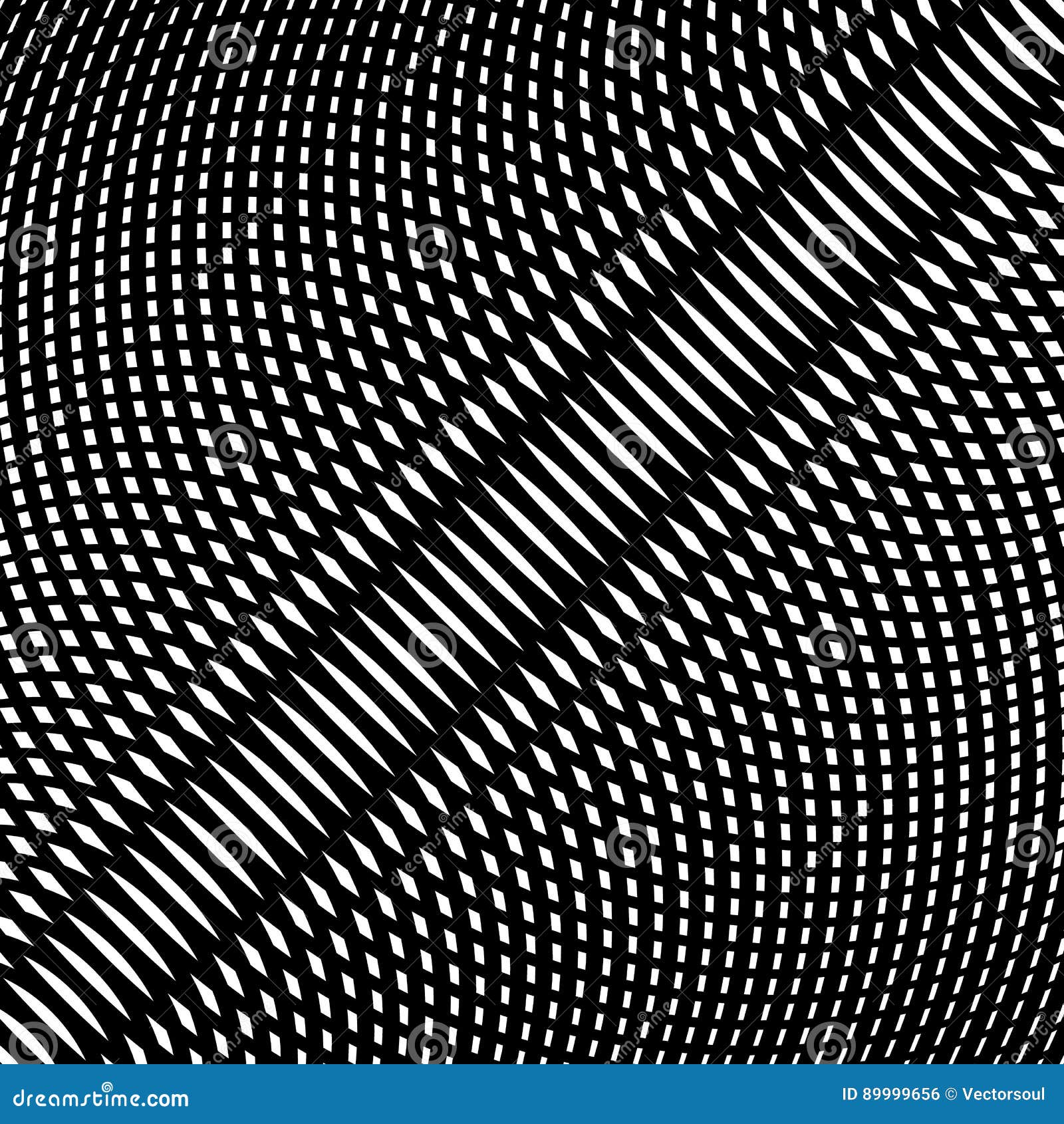 Grid, Mesh of Curved Lines. Cellular Moire Effect Stock Vector ...