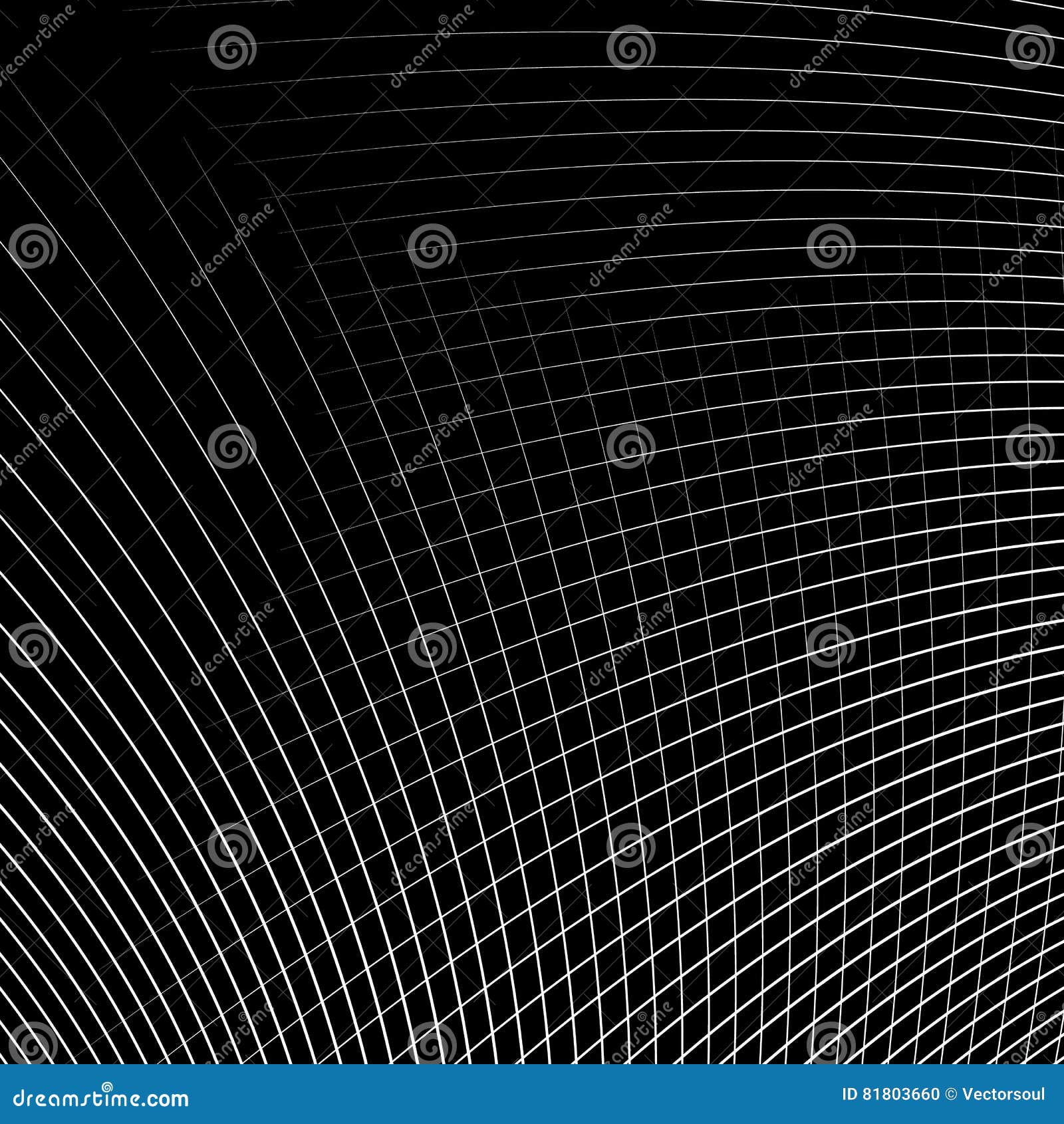 Grid - Mesh of Dynamic Curved Lines. Abstract Geometric Pattern Stock ...