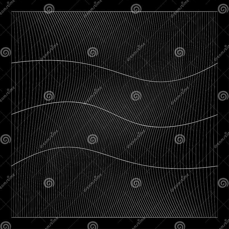 Grid, Mesh, Grating, Trellis, Wireframe with Distortion, Deformation Effect. Warp, Tweak Distort ...