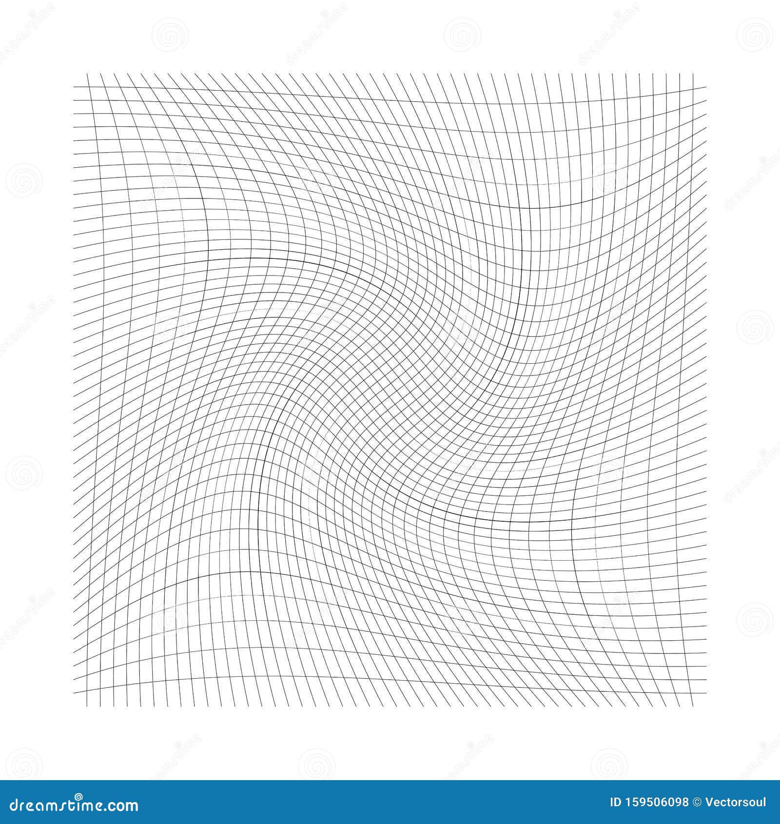 Grid, Mesh of Lines with Circular Spiral, Twist, Roll Effect. Whorl ...