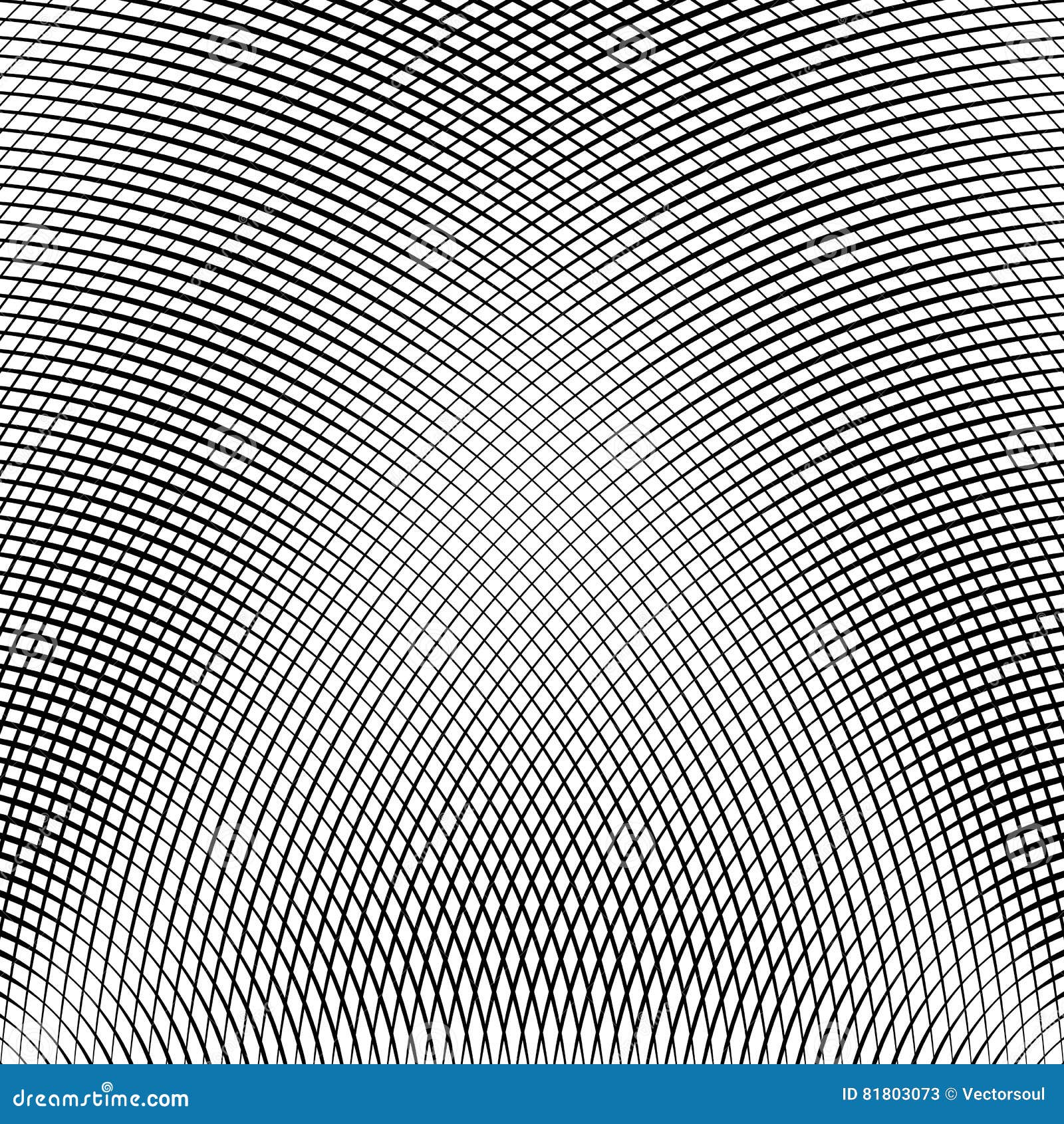 Grid, Mesh of Lines with Dynamic Distortion Effect. Geometric Pa Stock ...