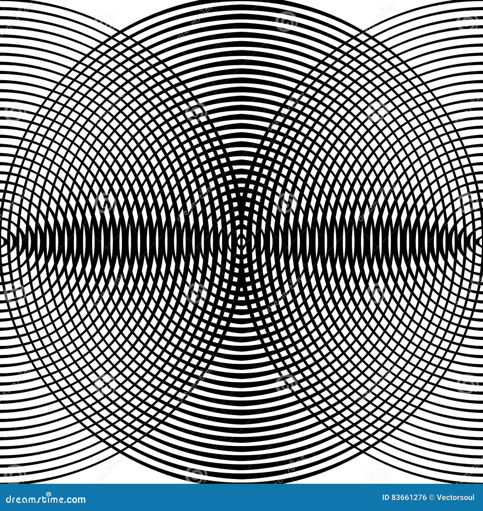 Grid, Mesh Pattern of Circles with Dynamic Lines. Circular Grid Stock ...