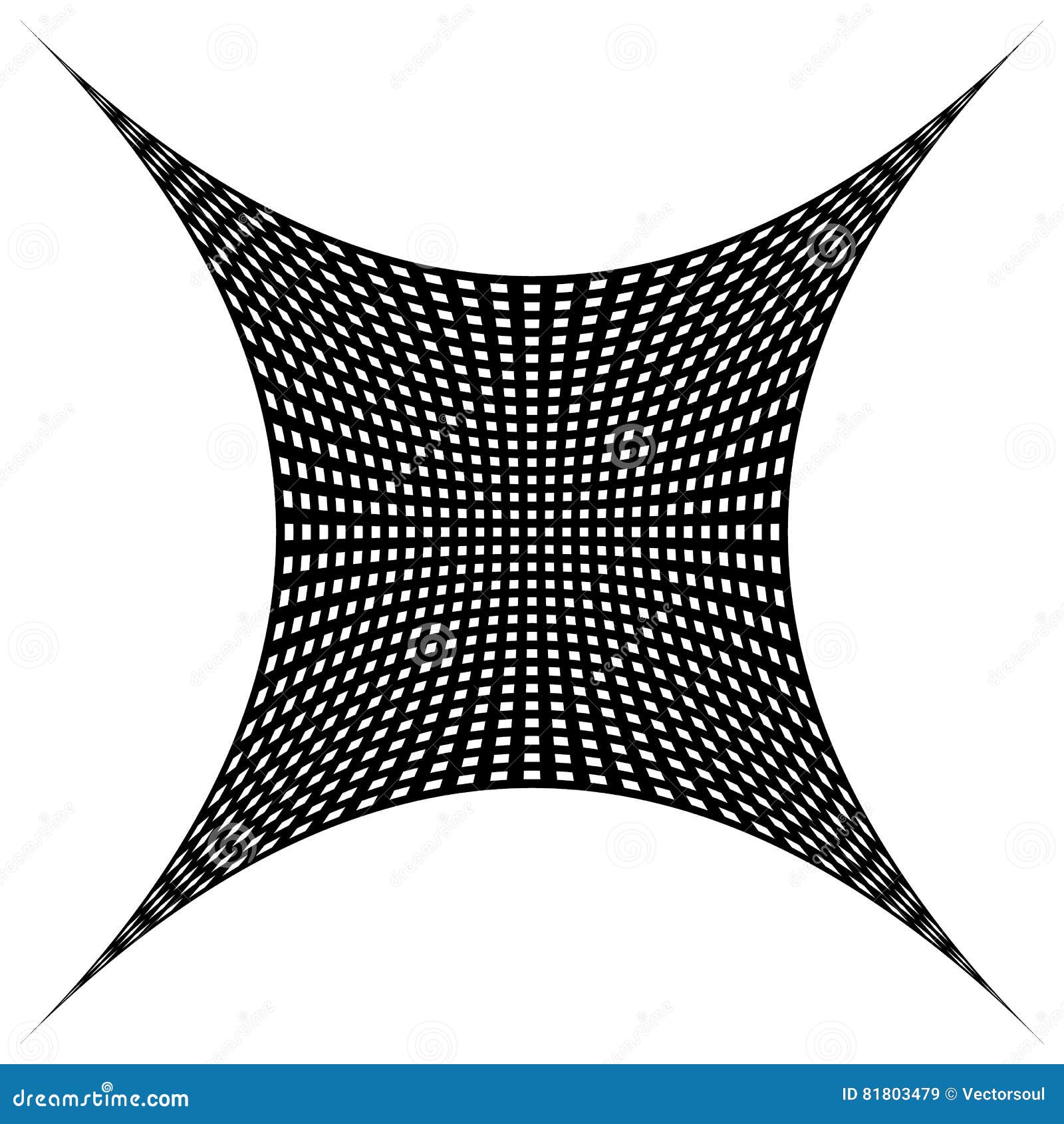 Grid, Mesh Pattern with Distortion. Abstract Geometric Pattern Stock ...