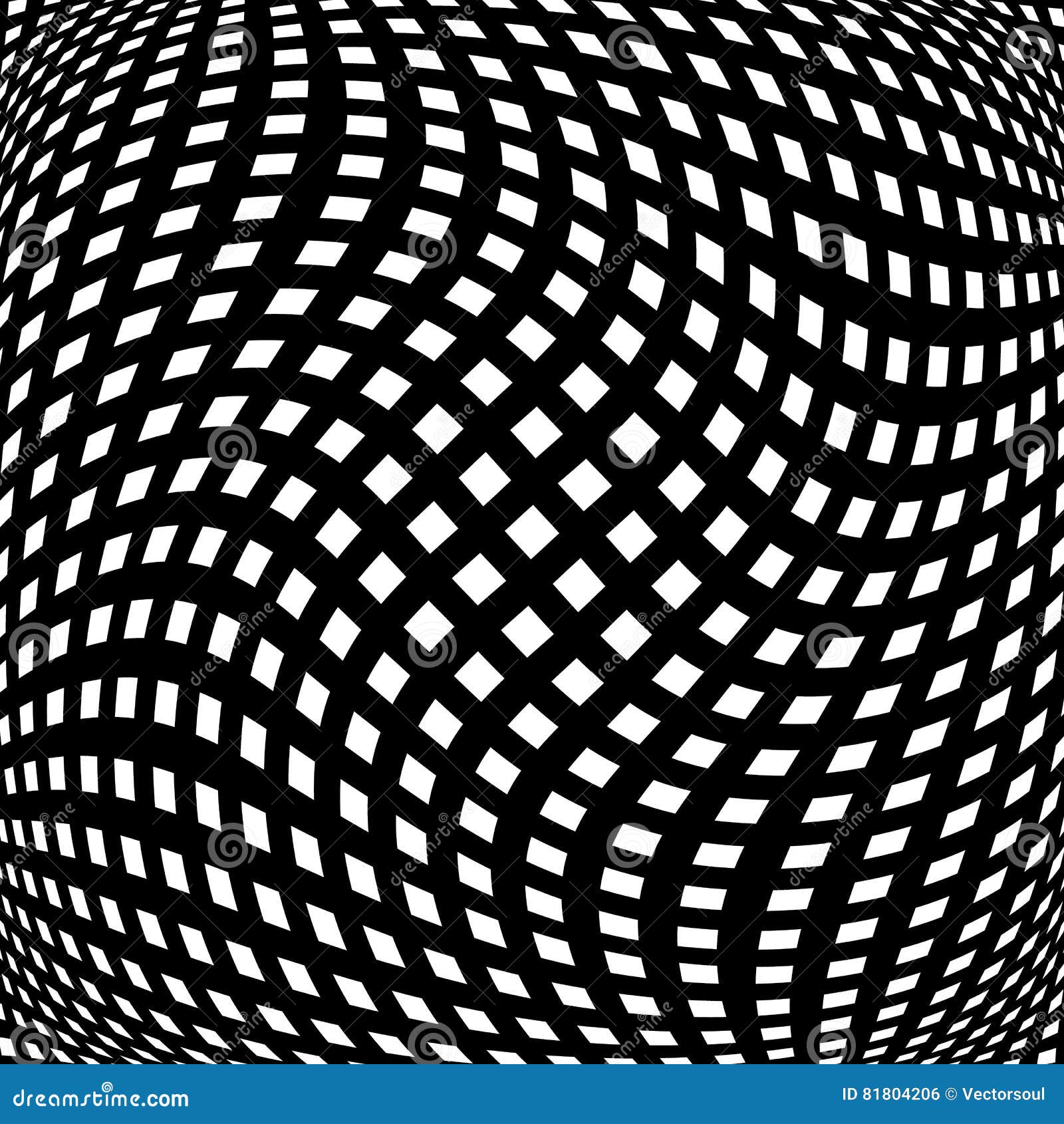 Grid, Mesh Pattern with Distortion. Abstract Geometric Pattern Stock ...