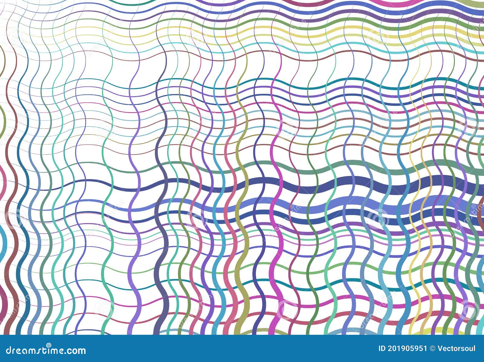 Grid, Mesh of Wavy, Undulating, Waving, Billowy Lines. Abstract ...