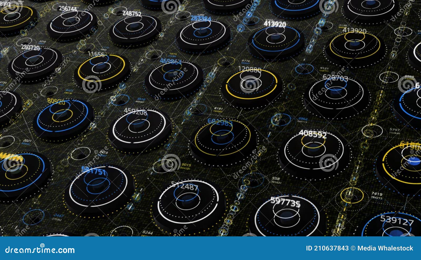 Grid for Modern Virtual Technology for Hacking Systems. Animation Stock ...