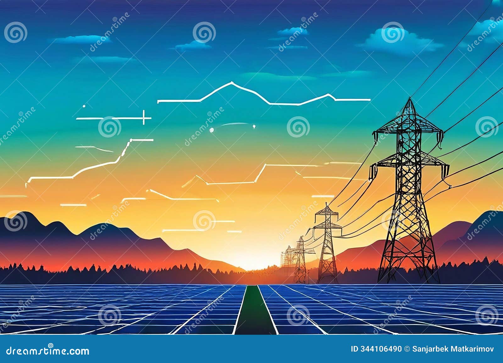 Grid Modernization a Illustration of the Transition from Traditi Stock ...