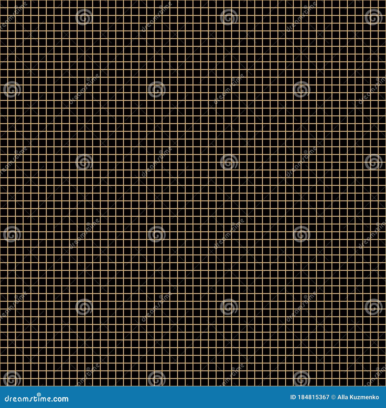 Grid Paper. Abstract Black Squared Background with Golden Graph ...