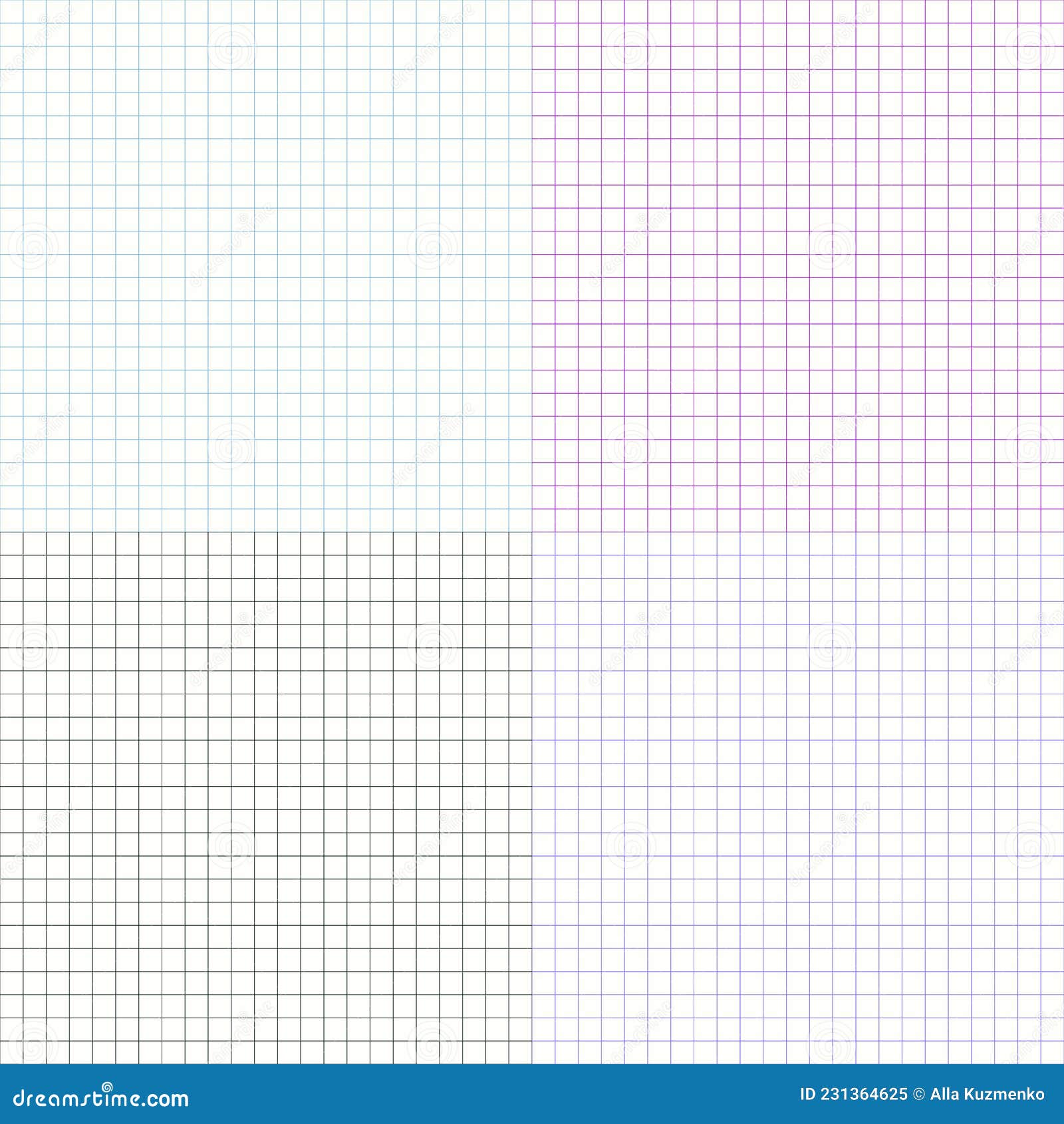 Grid Paper. Abstract Squared Background with Color Graph Stock Vector ...