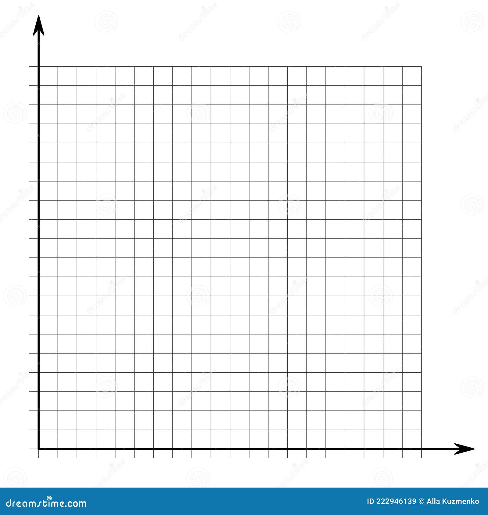Grid Paper. Mathematical Graph. Cartesian Coordinate System with X-axis ...