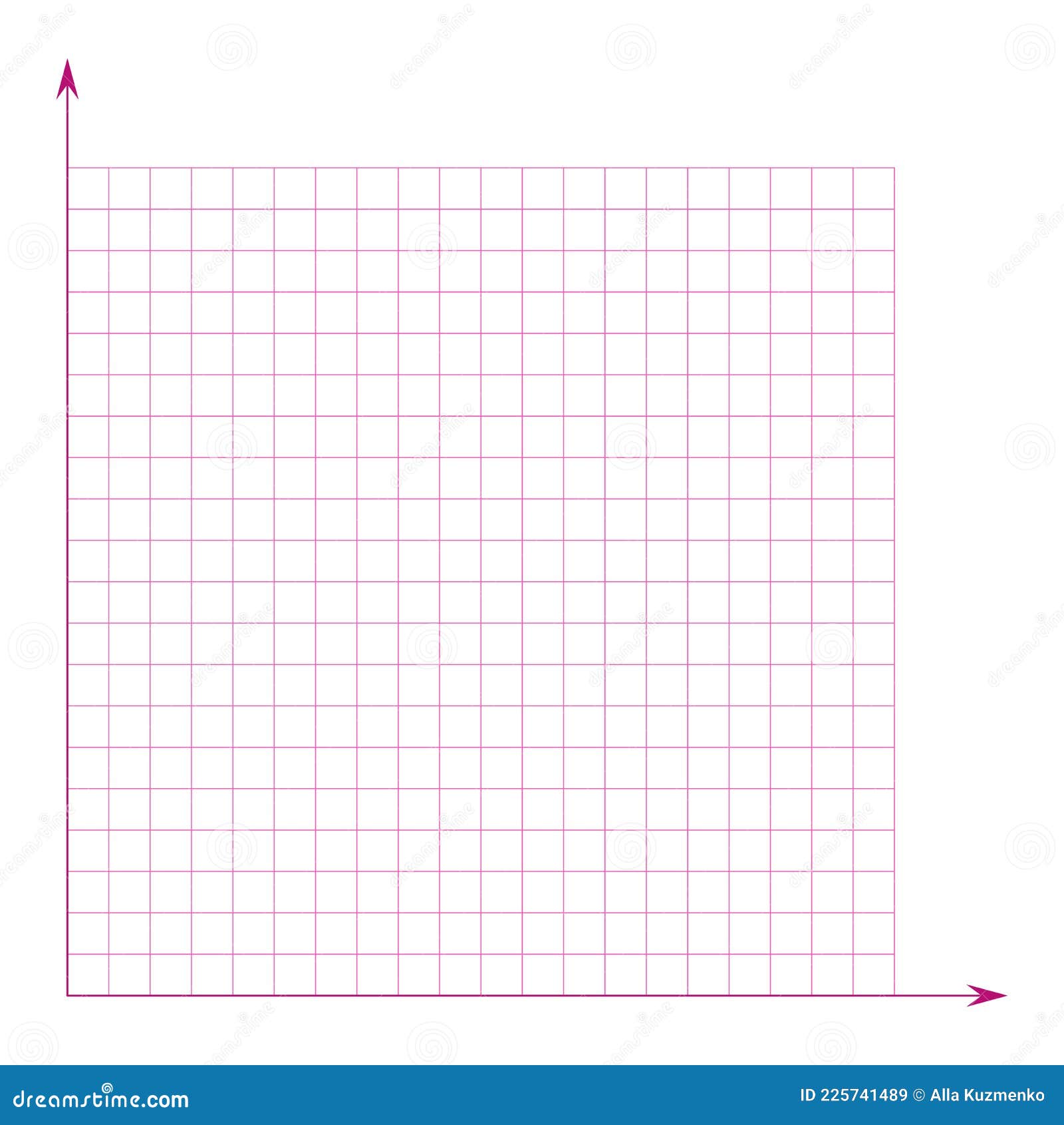 Grid Paper. Mathematical Graph. Cartesian Coordinate System with X-axis ...