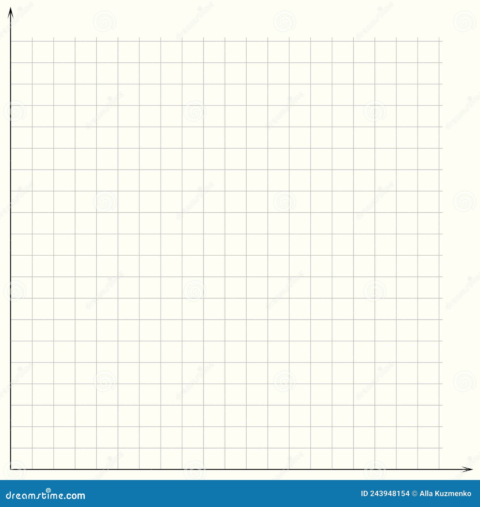 Grid Paper. Mathematical Graph. Cartesian Coordinate System with X-axis ...