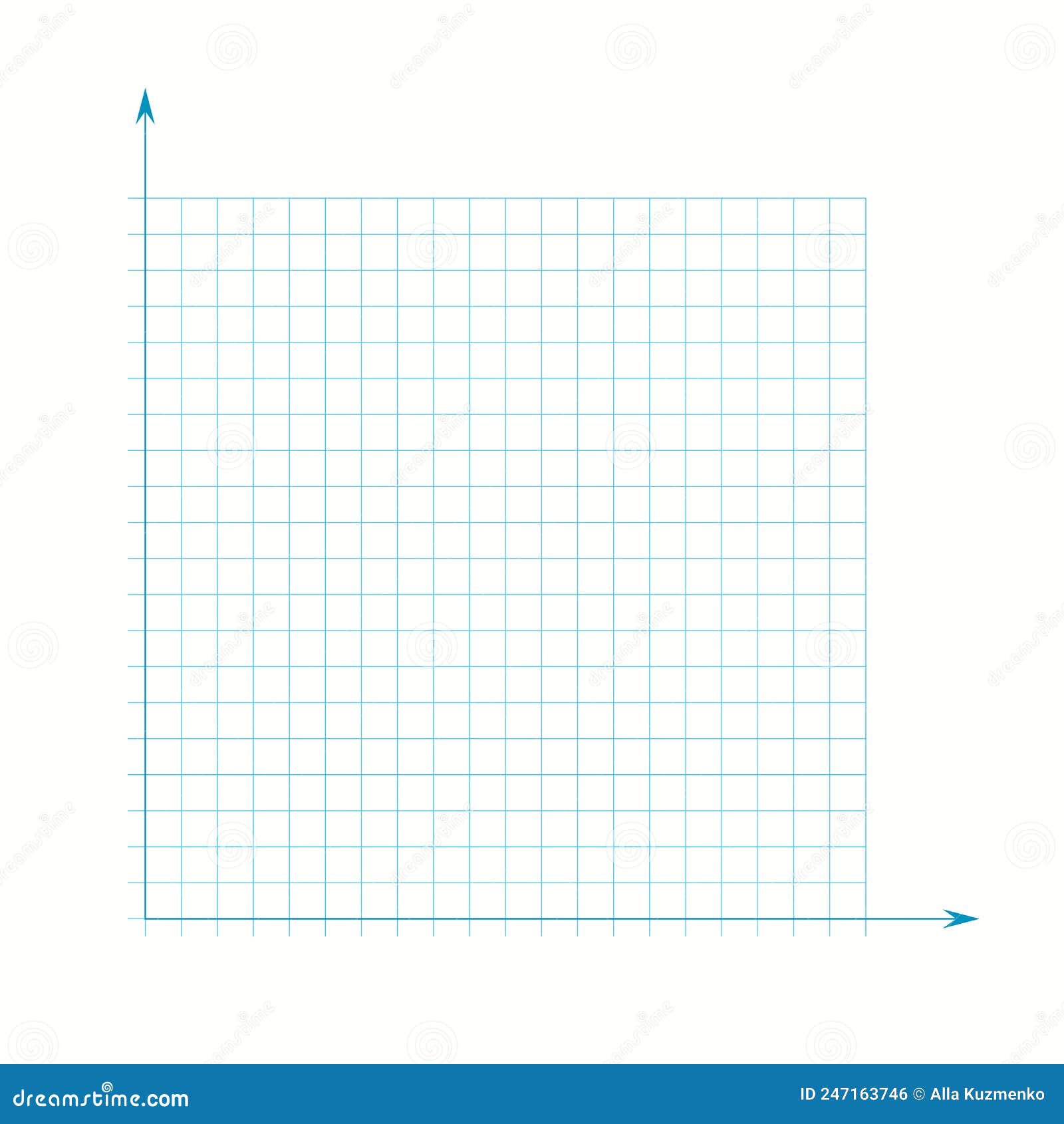 Grid Paper. Mathematical Graph. Cartesian Coordinate System with X-axis ...