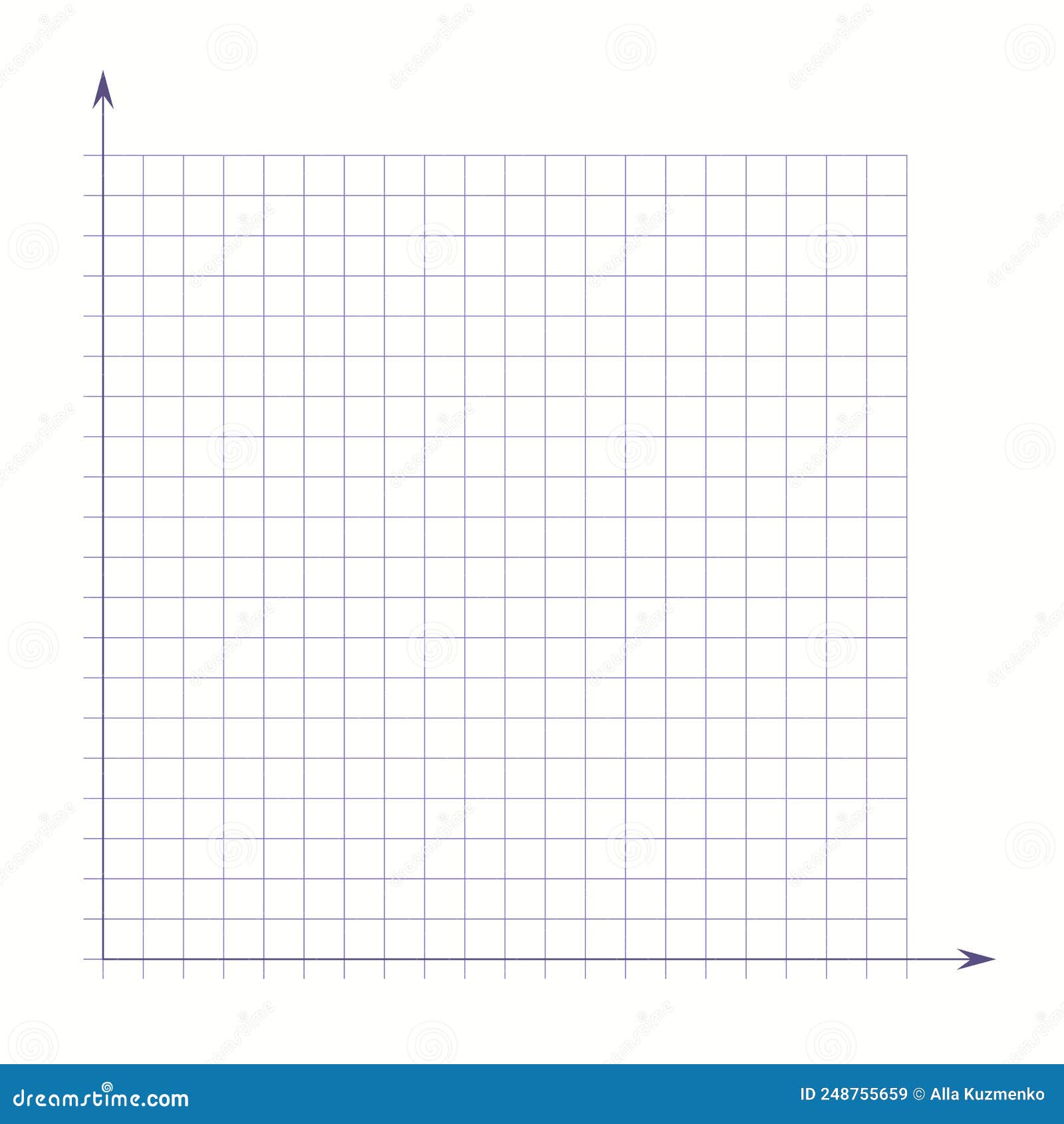 Grid Paper. Mathematical Graph. Cartesian Coordinate System with X-axis ...