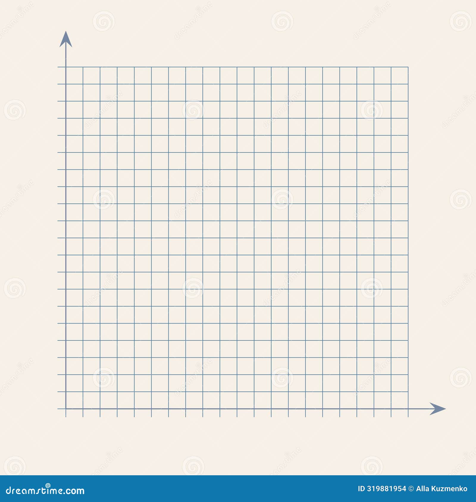 Grid Paper. Mathematical Graph. Cartesian Coordinate System with X-axis ...