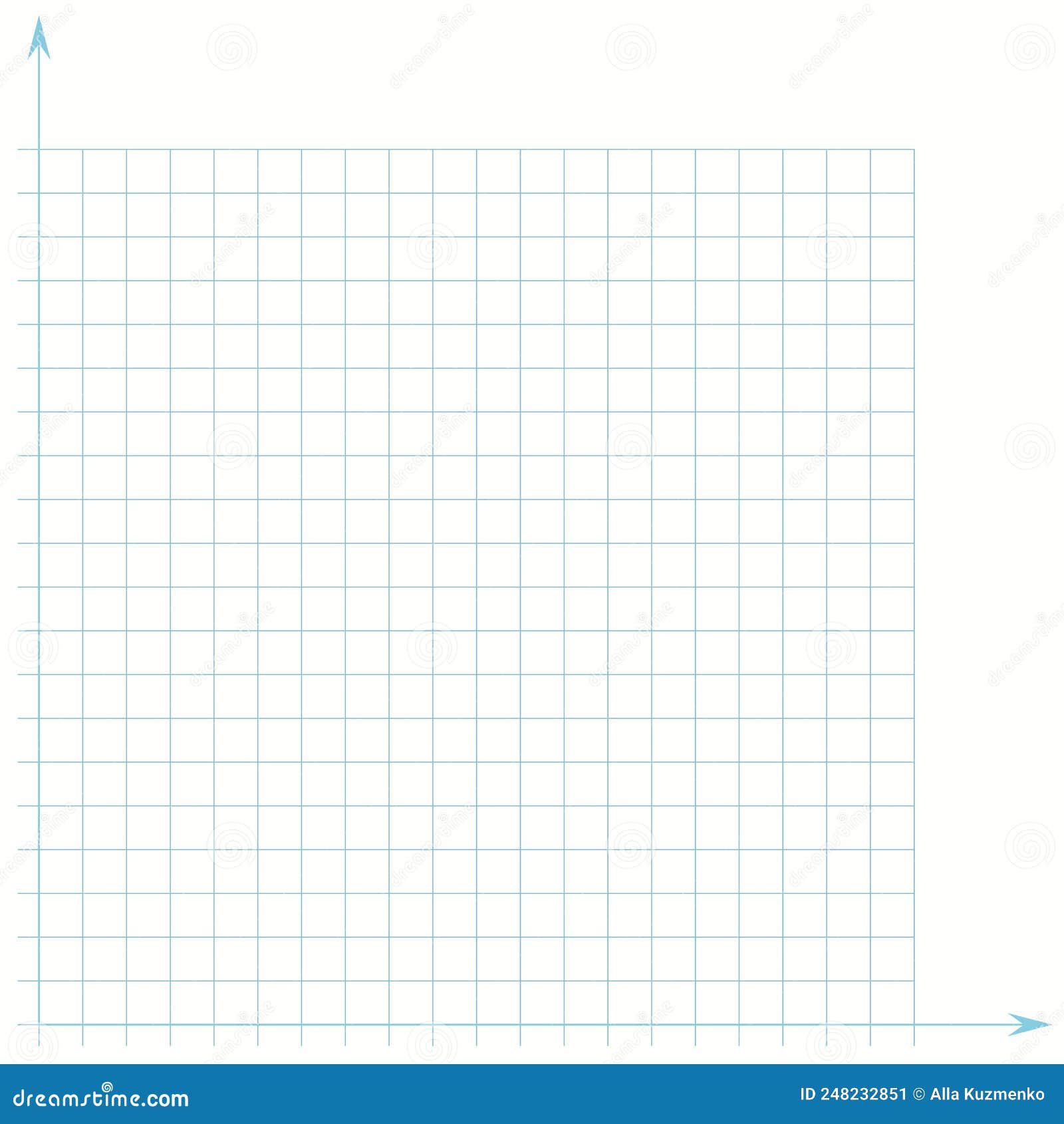 Grid Paper. Mathematical Graph. Cartesian Coordinate System with X-axis ...
