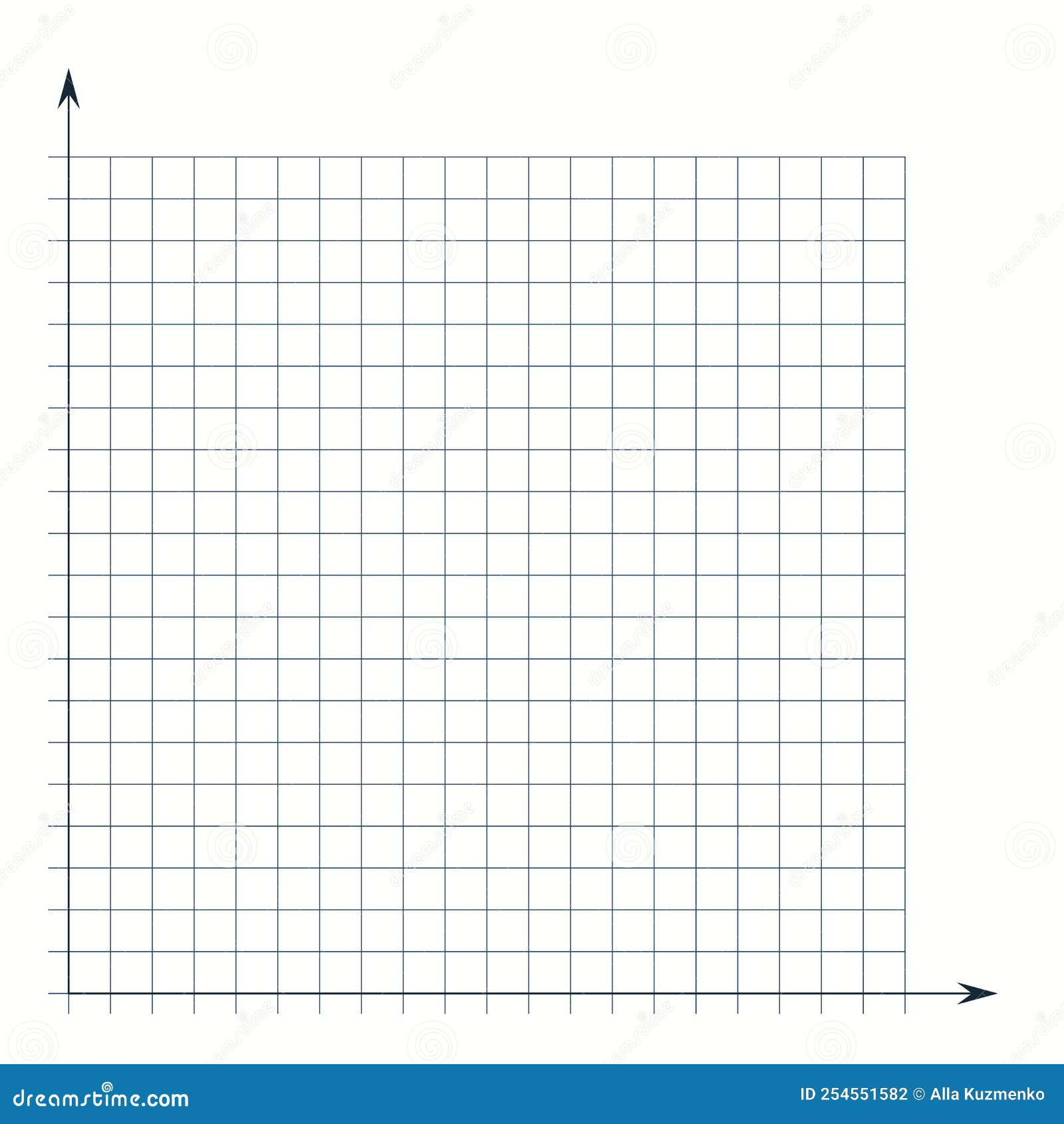 Grid Paper. Mathematical Graph. Cartesian Coordinate System with X-axis ...