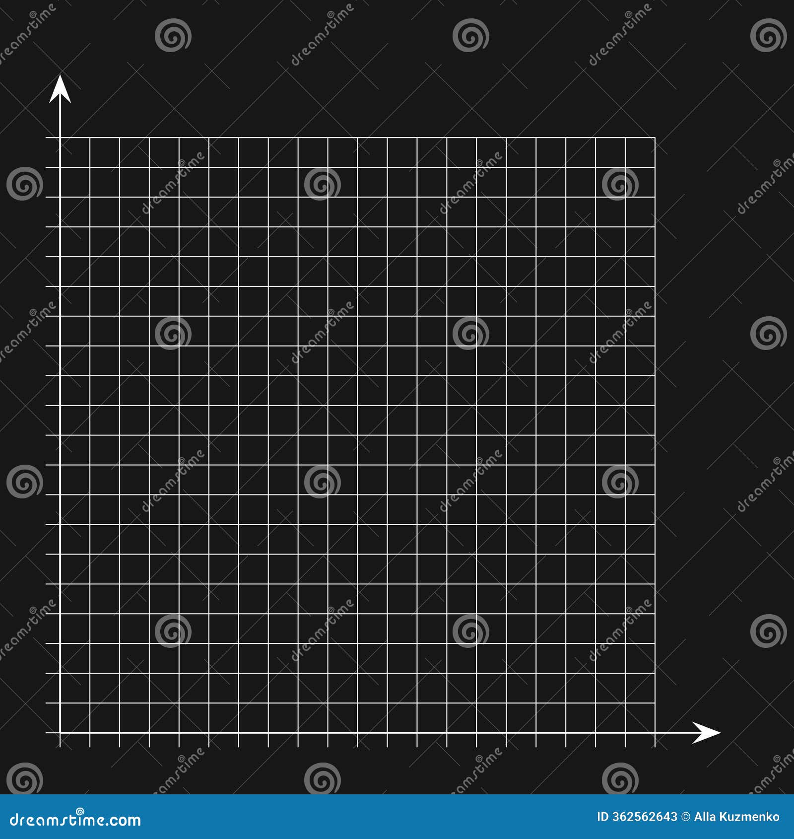 Grid Paper. Mathematical Graph. Cartesian Coordinate System With X-axis ...