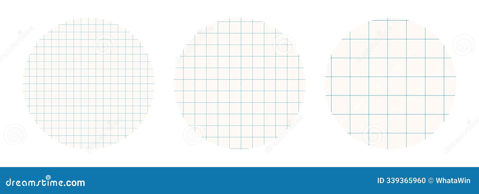 Grid Paper Round Frames. Background for Collages Design Stock Vector ...