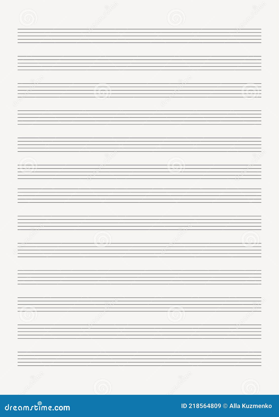 Grid Paper with Stave on a White Background. a Blank Music Sheet Paper ...