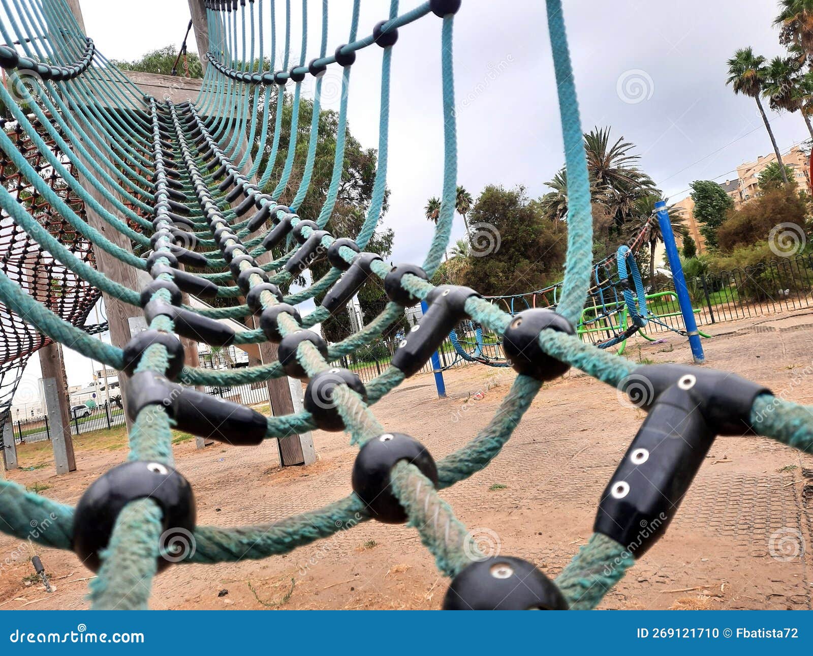 Grid Park Perspective Playground for Children Close-up Stock Photo ...