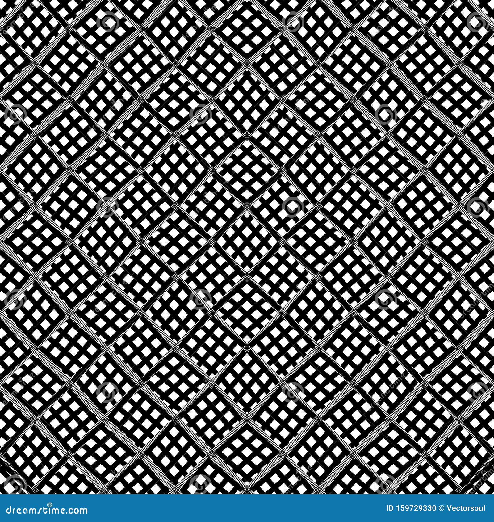 Grid Pattern, Mesh Background of Wavy, Waving Distortion, Deformation ...