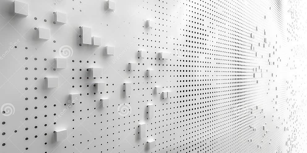 Grid Pattern Texture Featuring Raised Elements on a White Surface in ...