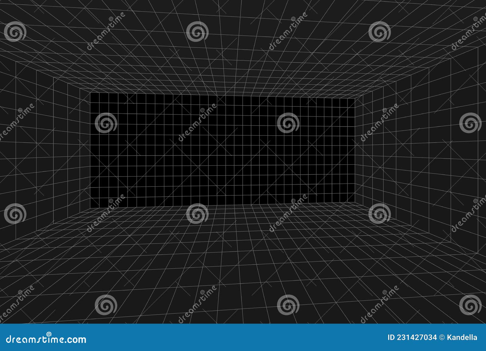 Grid Perspective Black Room. Stock Vector - Illustration of design ...