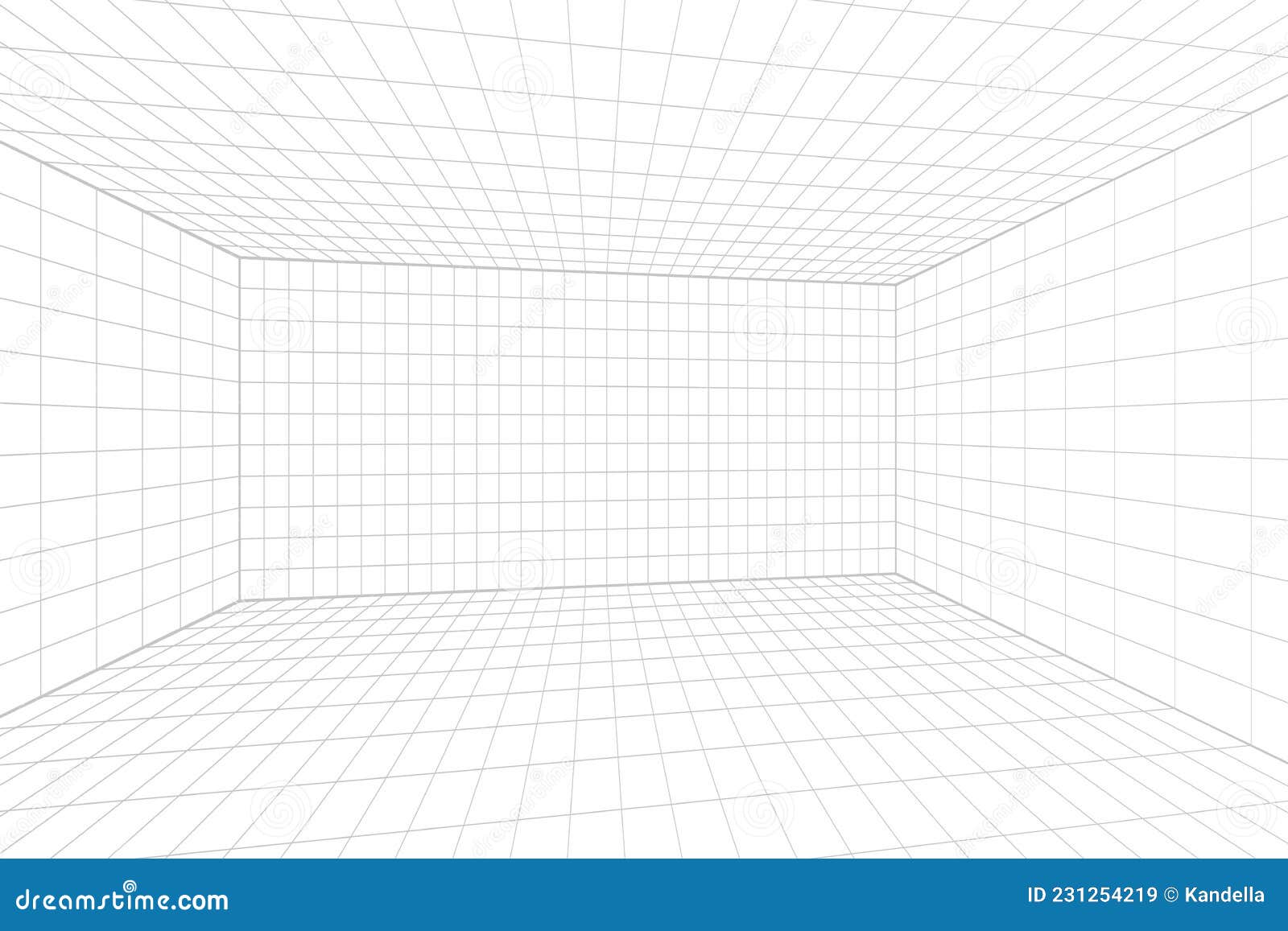 Grid Perspective White Room Background Stock Vector - Illustration of ...