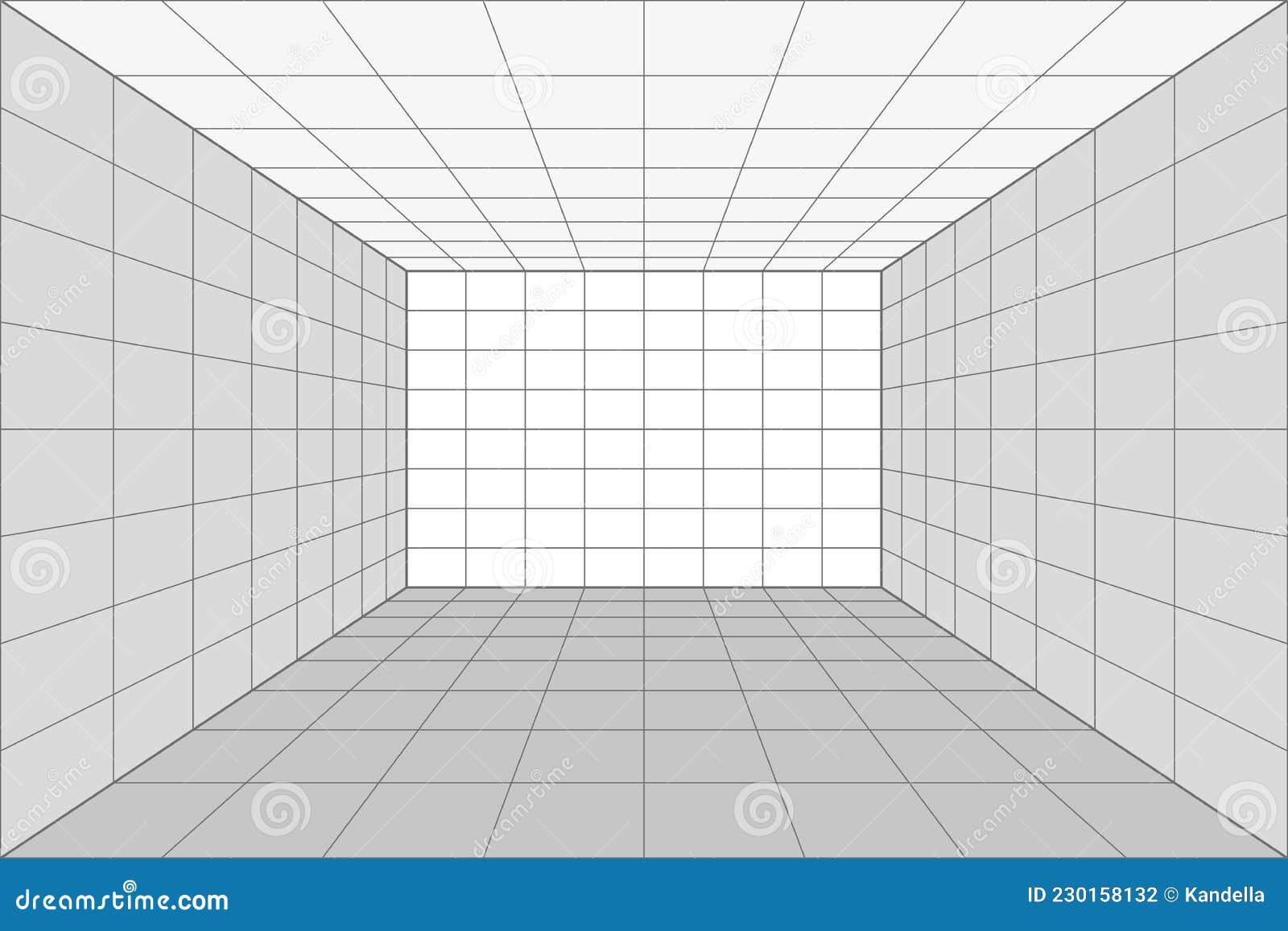 Grid Perspective White Room Background Stock Vector - Illustration of ...