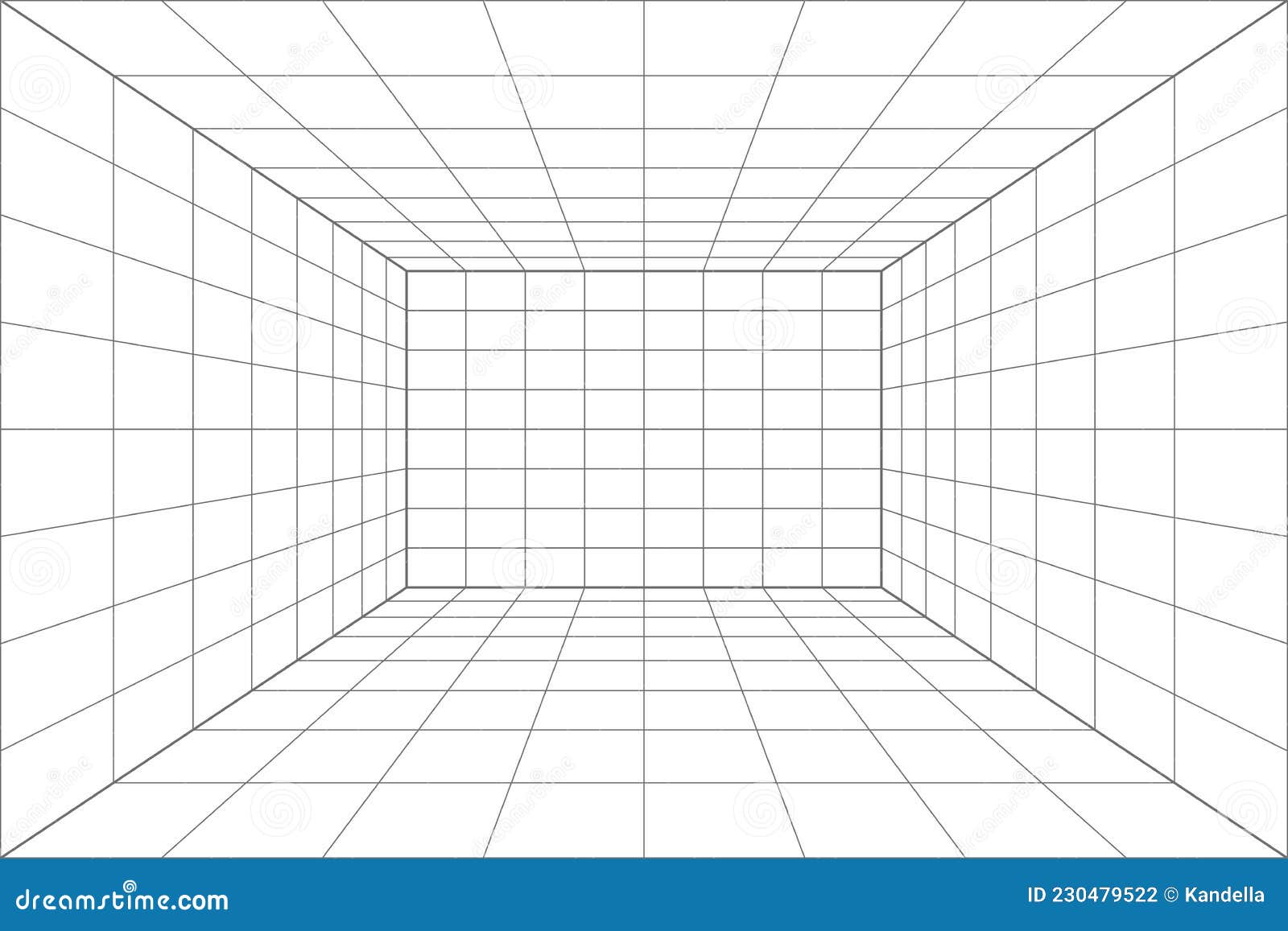 Grid Perspective White Room Background Stock Vector - Illustration of ...