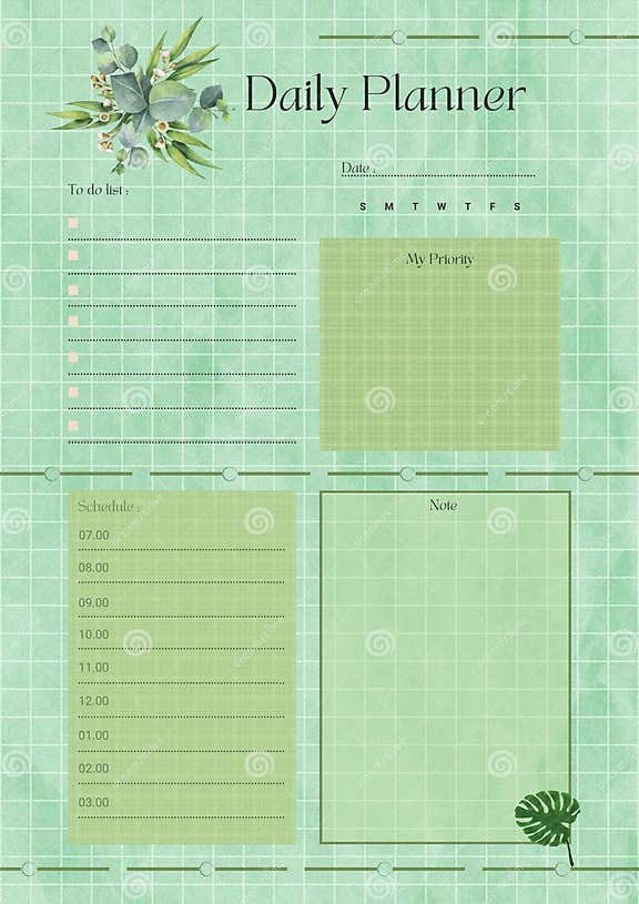 Grid Planner Digital Planning Insert Sheet Printable Page Template ...