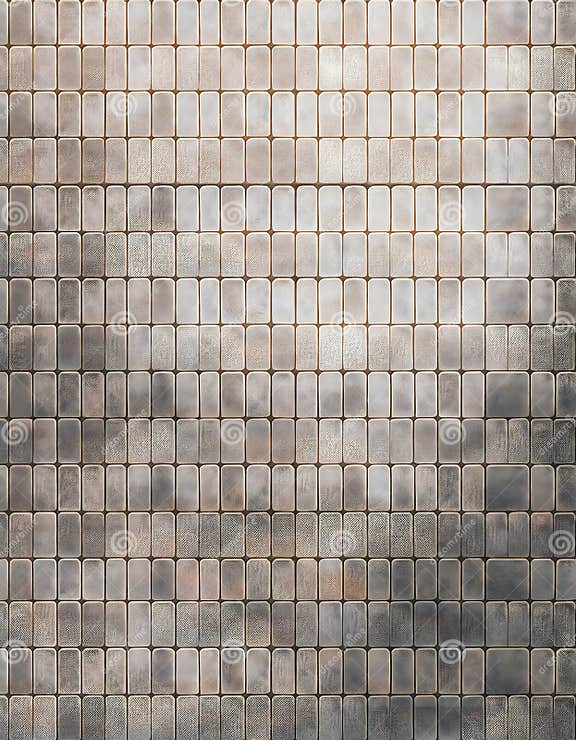 A Grid of Rectangular Tiles with Varying Textures and Shades of Gray, Creating a Visually ...