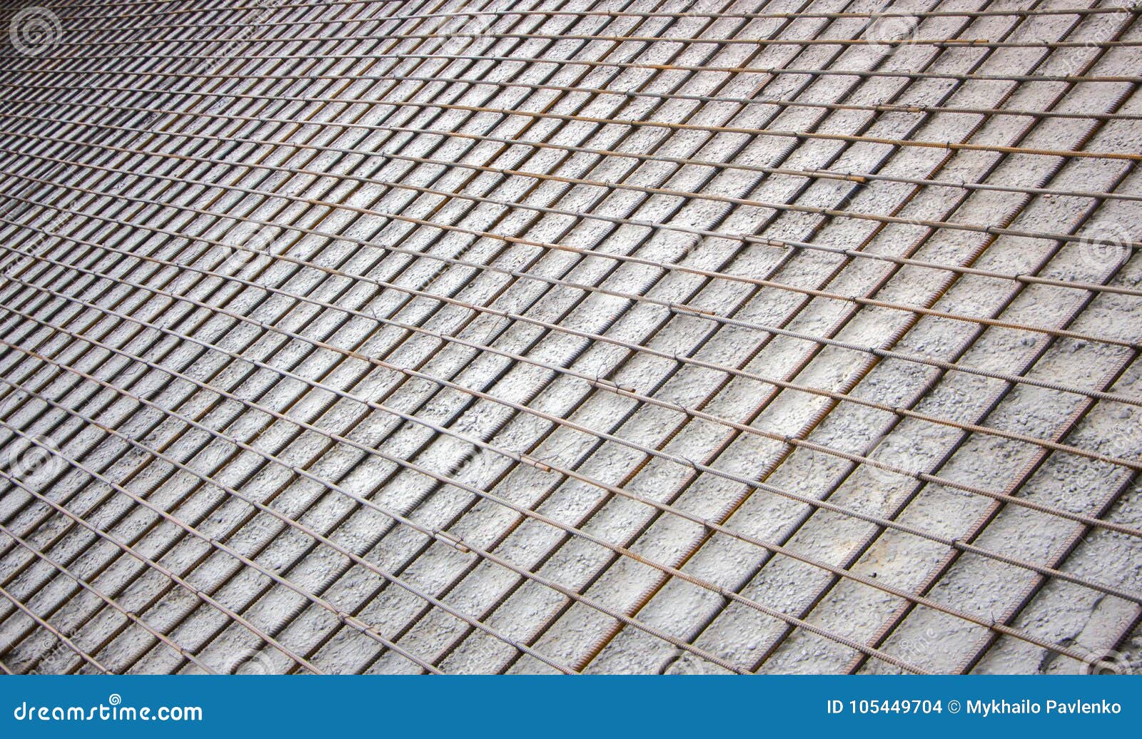 A Grid of Reinforcement Laid on the Surface Ready for Pouring Concrete ...