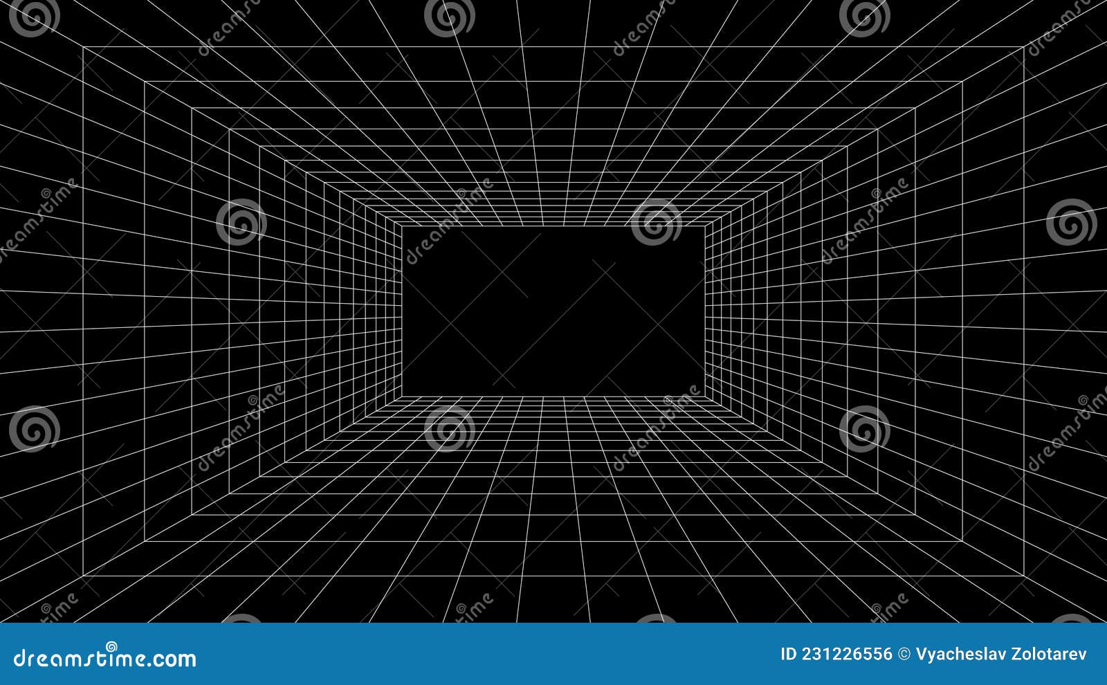 Grid room 3d. stock vector. Illustration of game, perspective - 231226556