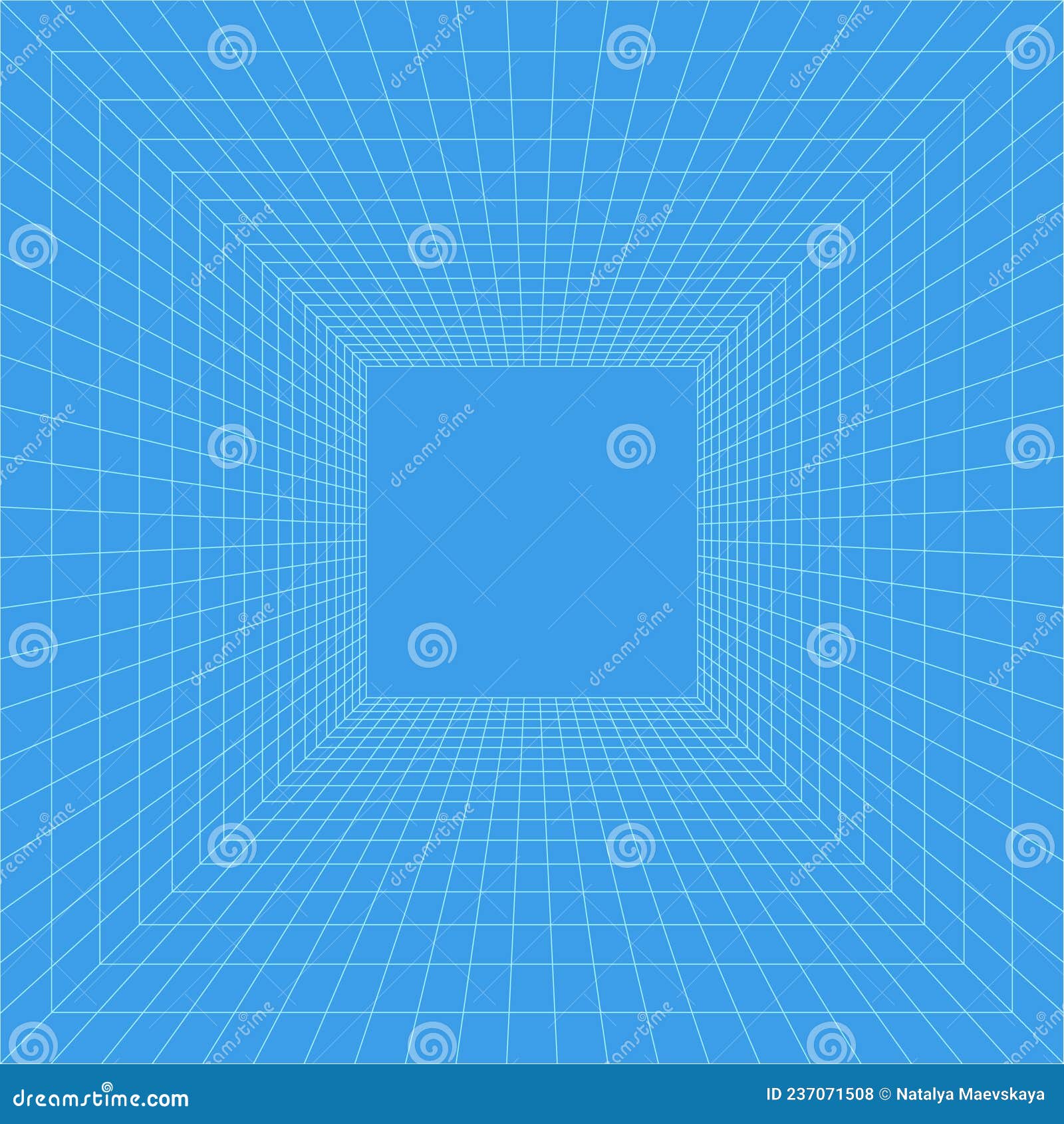 Grid Room in Perspective, Vector Illustration in 3d Style. Indoor ...