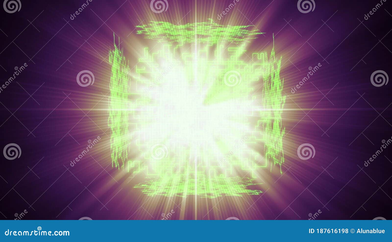 Grid 3026: a Rotating Cube Formation with Green Grids and Light Effects ...