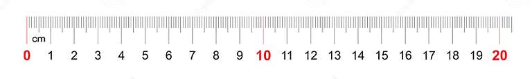 Grid for a Ruler of 200 Millimeters, 20 Centimeters. Calibration Grid ...