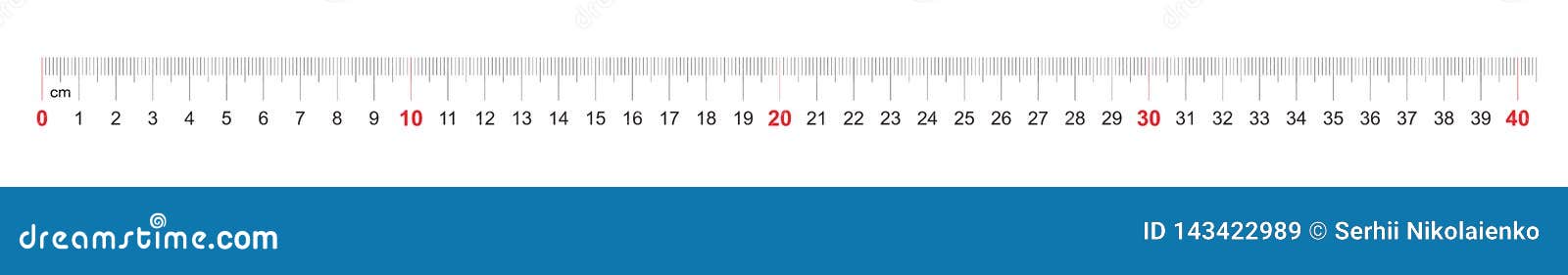 Grid for a Ruler of 400 Millimeters, 40 Centimeters. Calibration Grid ...