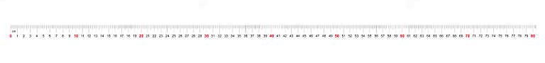 Grid for a Ruler of 800 Millimeters, 80 Centimeters. Calibration Grid ...