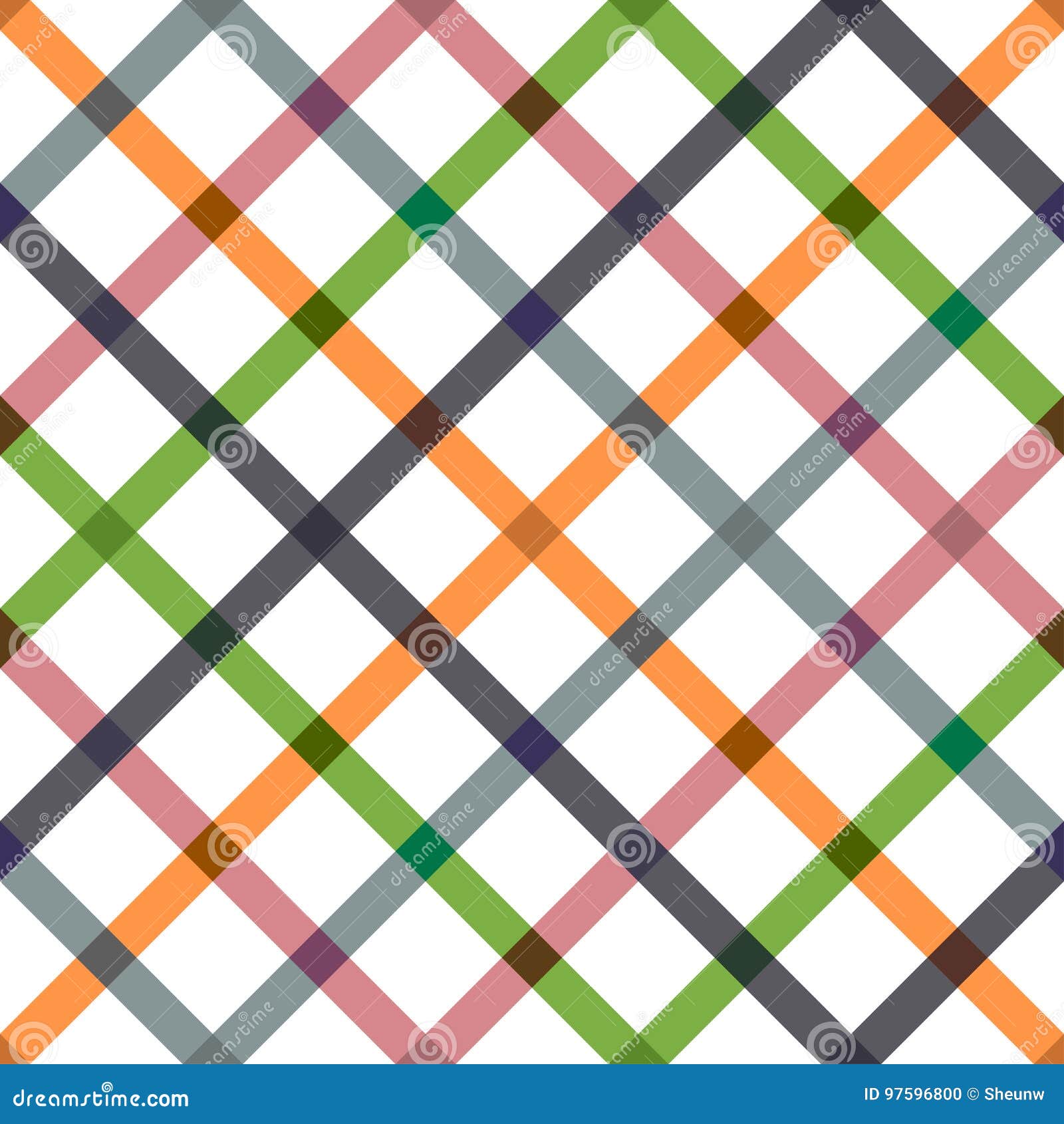 Grid Seamless Geometric Pattern. Colorful Striped Background Stock ...