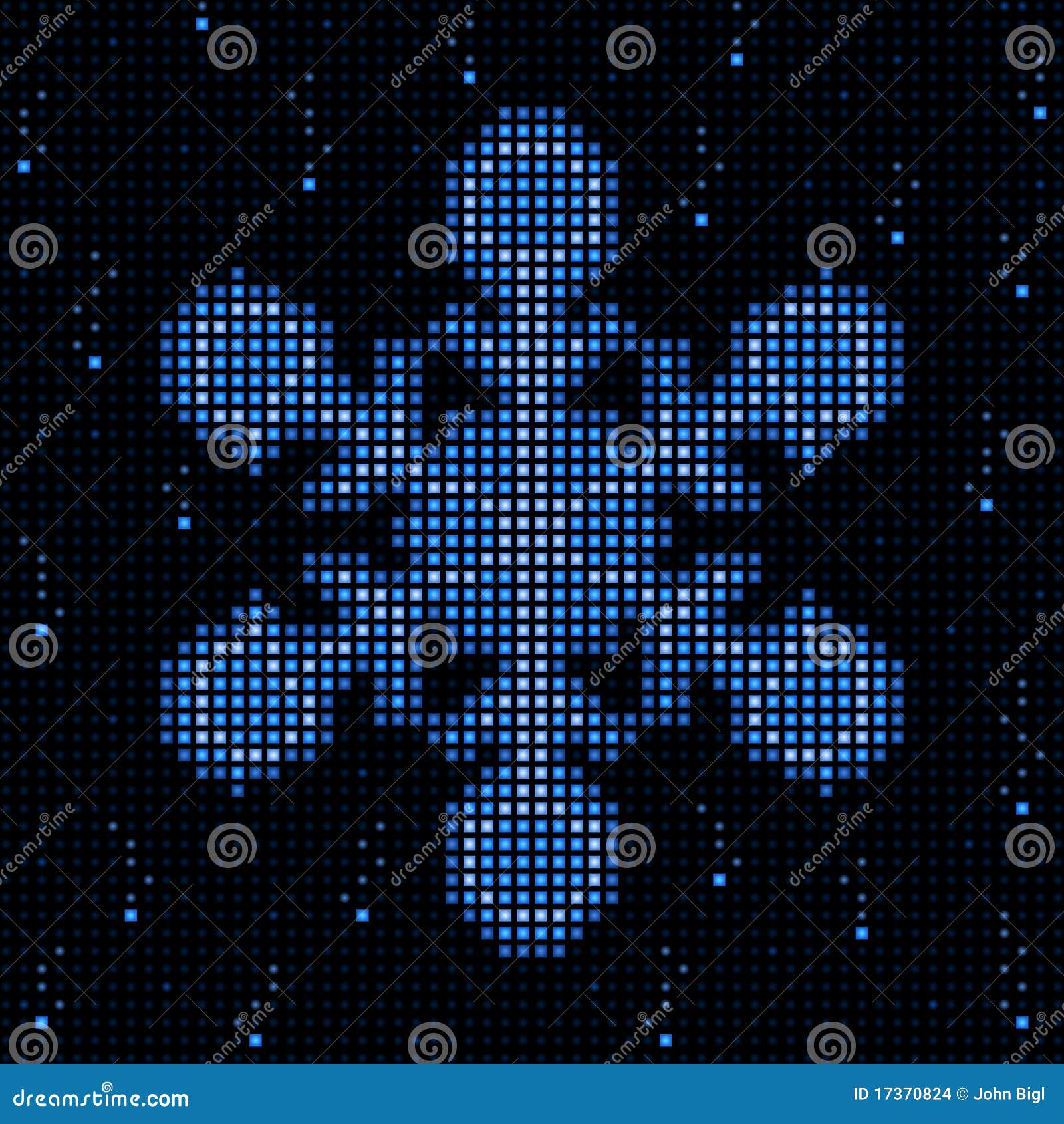 Grid snowflake stock vector. Illustration of pixel, christmas - 17370824