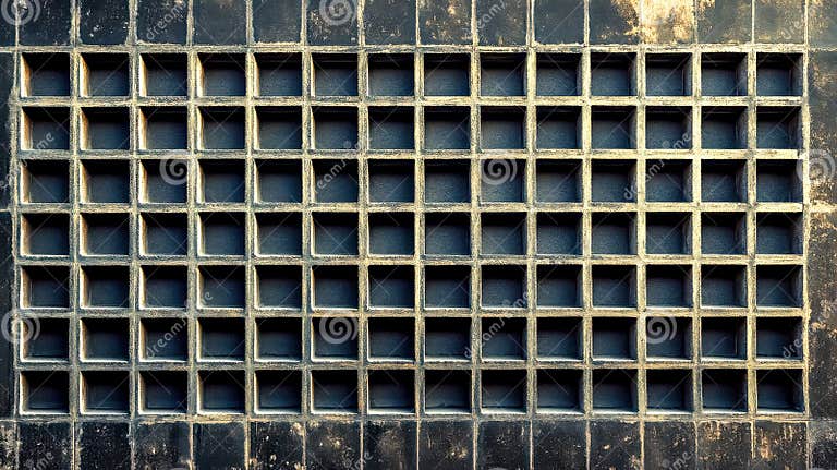 Grid Structure Creating a Pattern on a Building Facade Stock Image ...