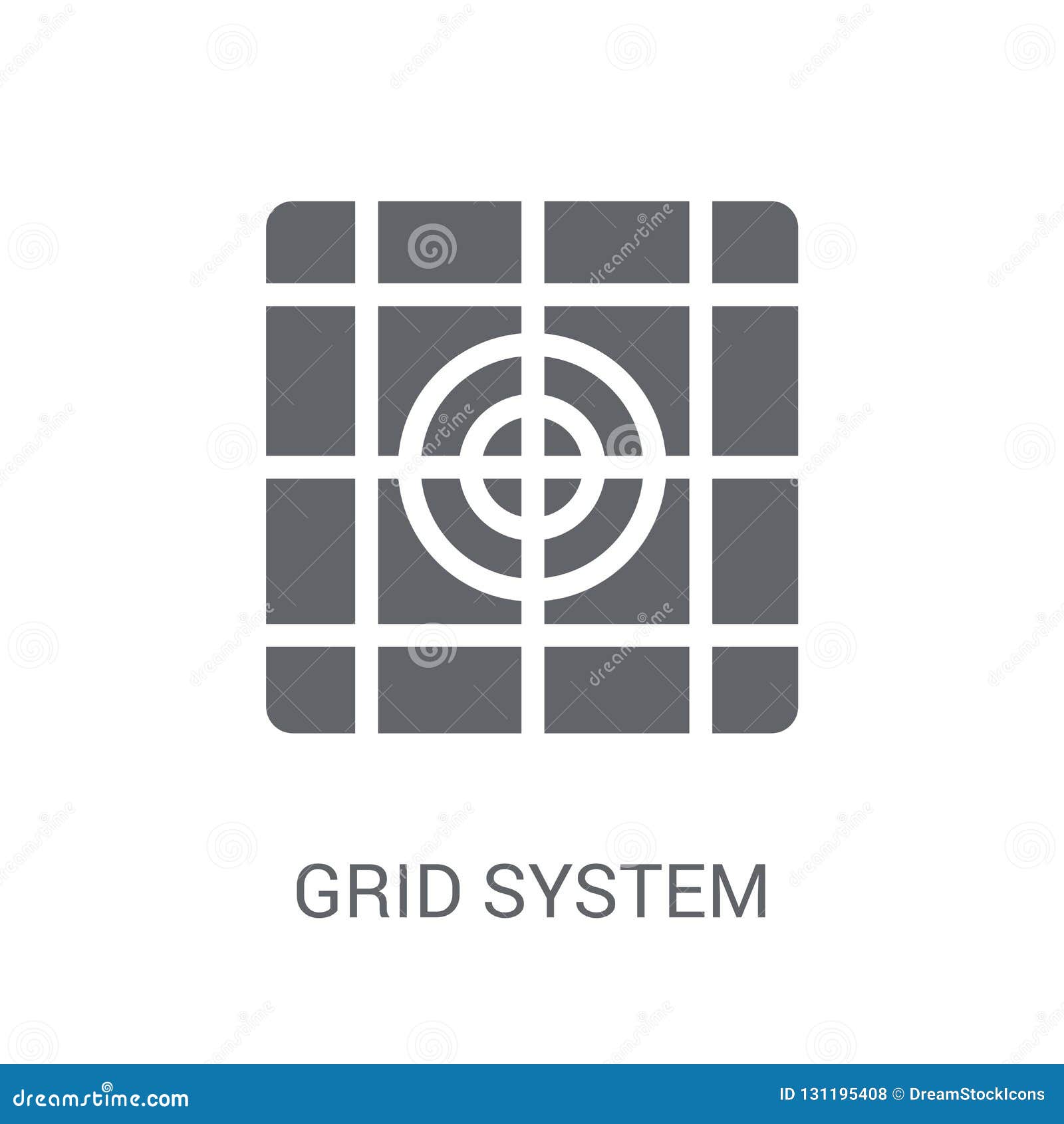 Grid System Icon. Trendy Grid System Logo Concept on White Background ...